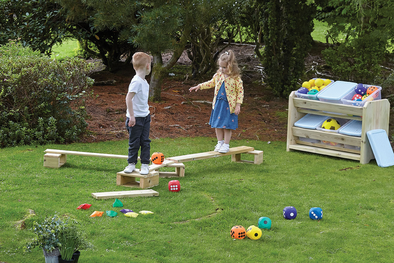 Millhouse Outdoor Wooden Balance Set
