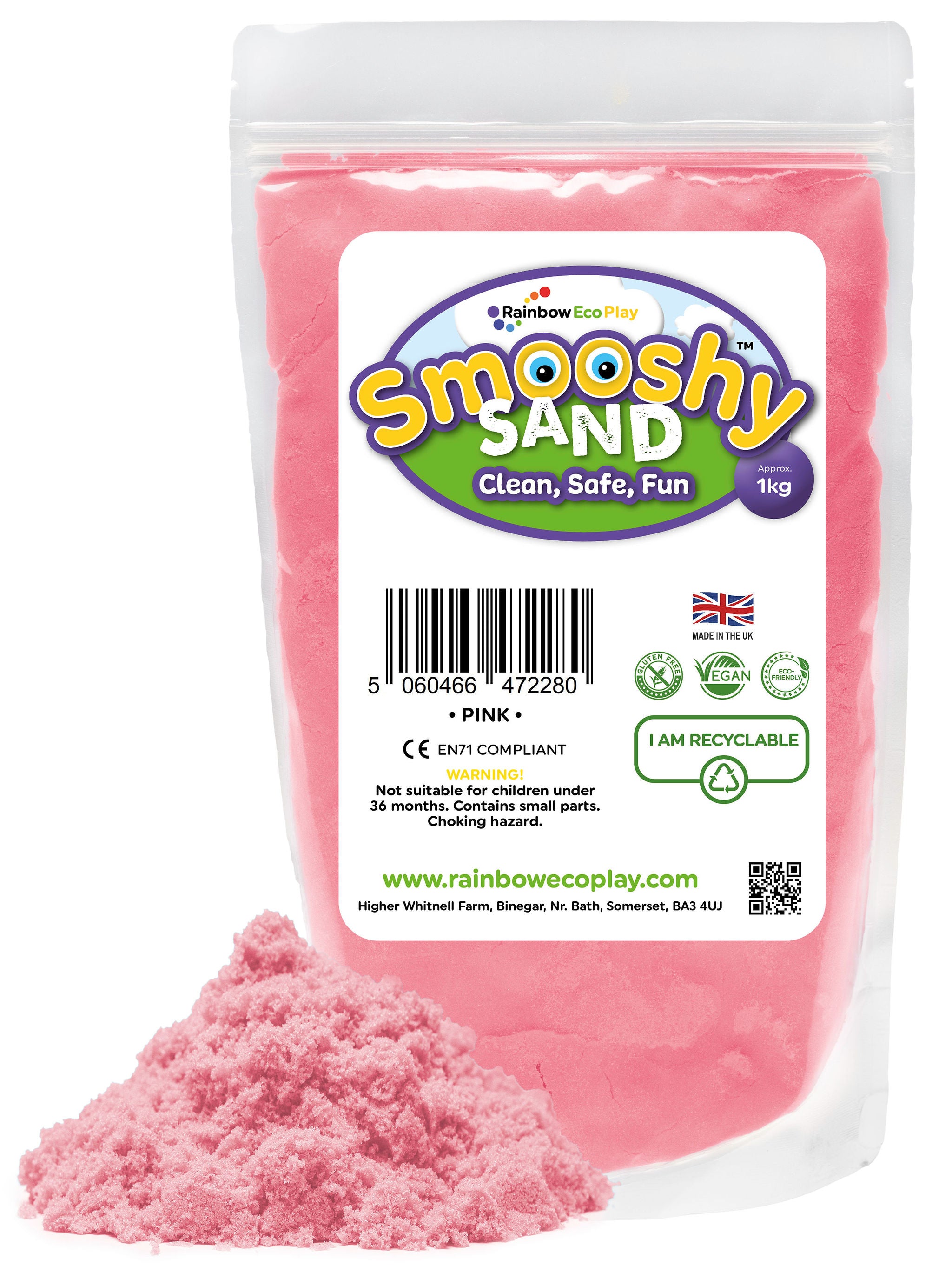 Smooshy Sand Pouch 1kg - Pink