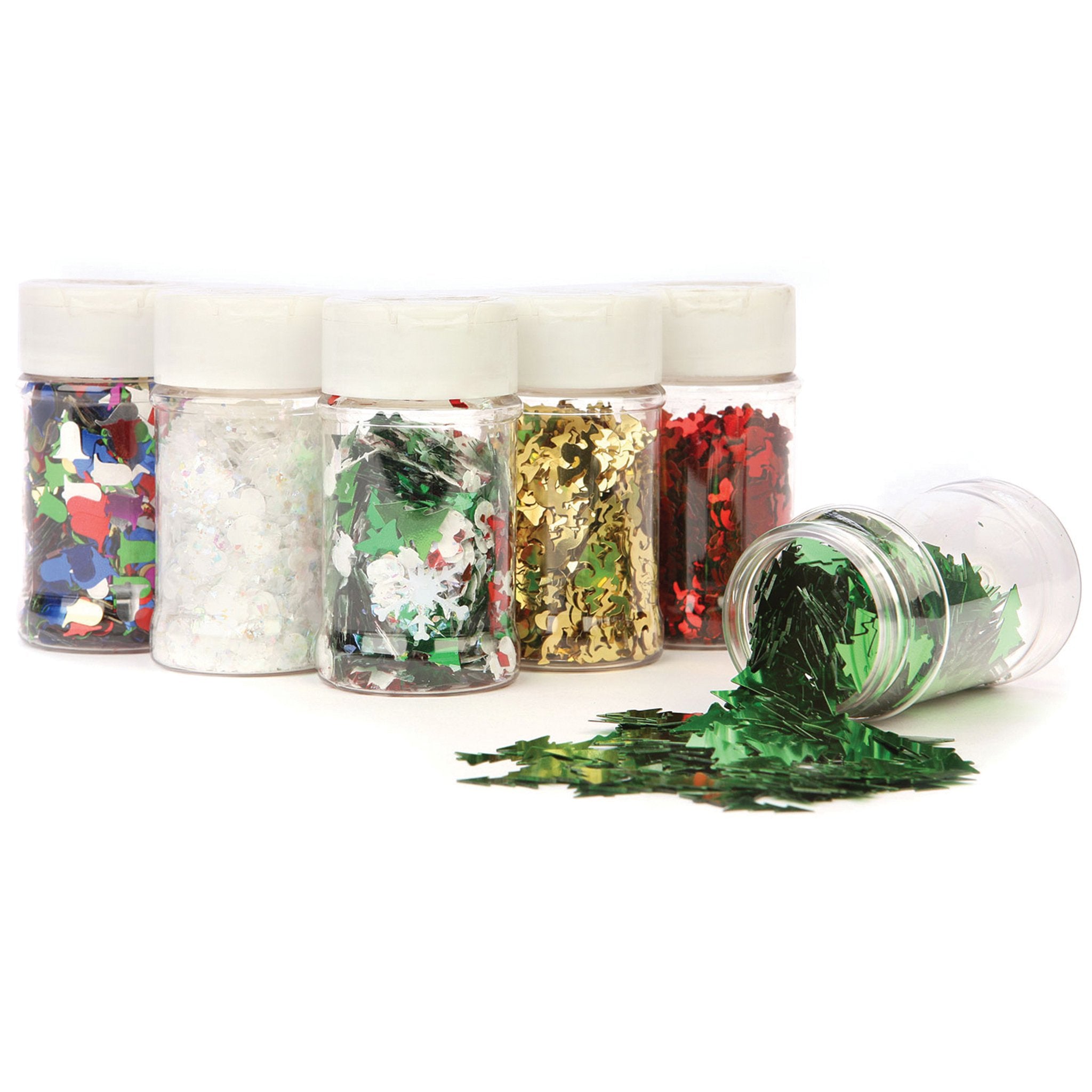Christmas Sequin Shakers pk 6