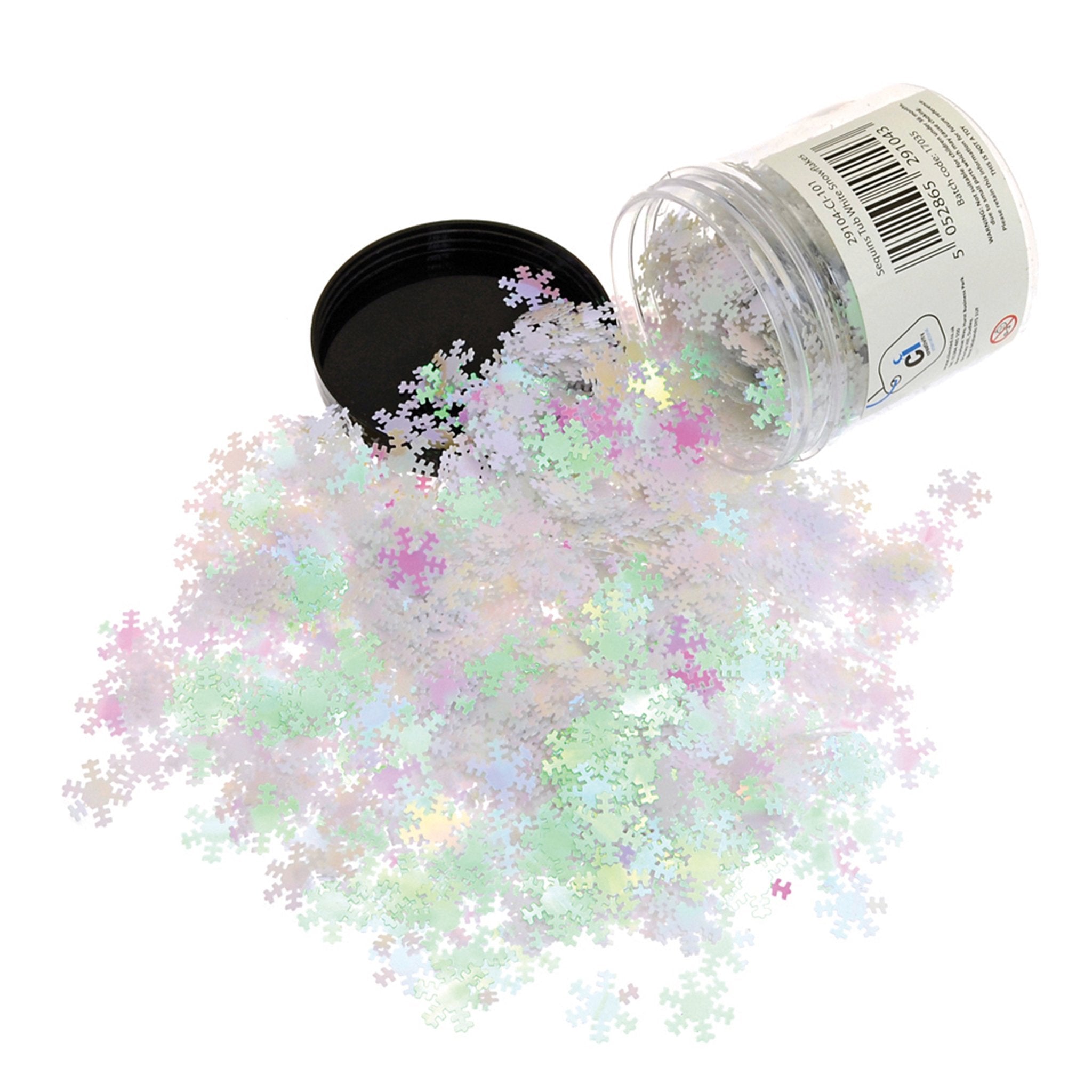 Iridescent Snowflake Sequins Tub
