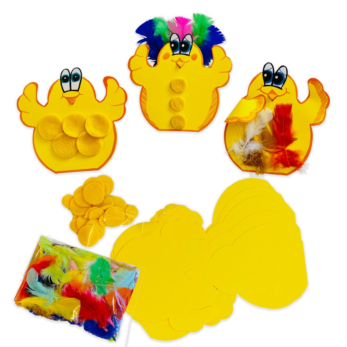 HomeCraftz Easter Chick Cards Craft Kit pk 5