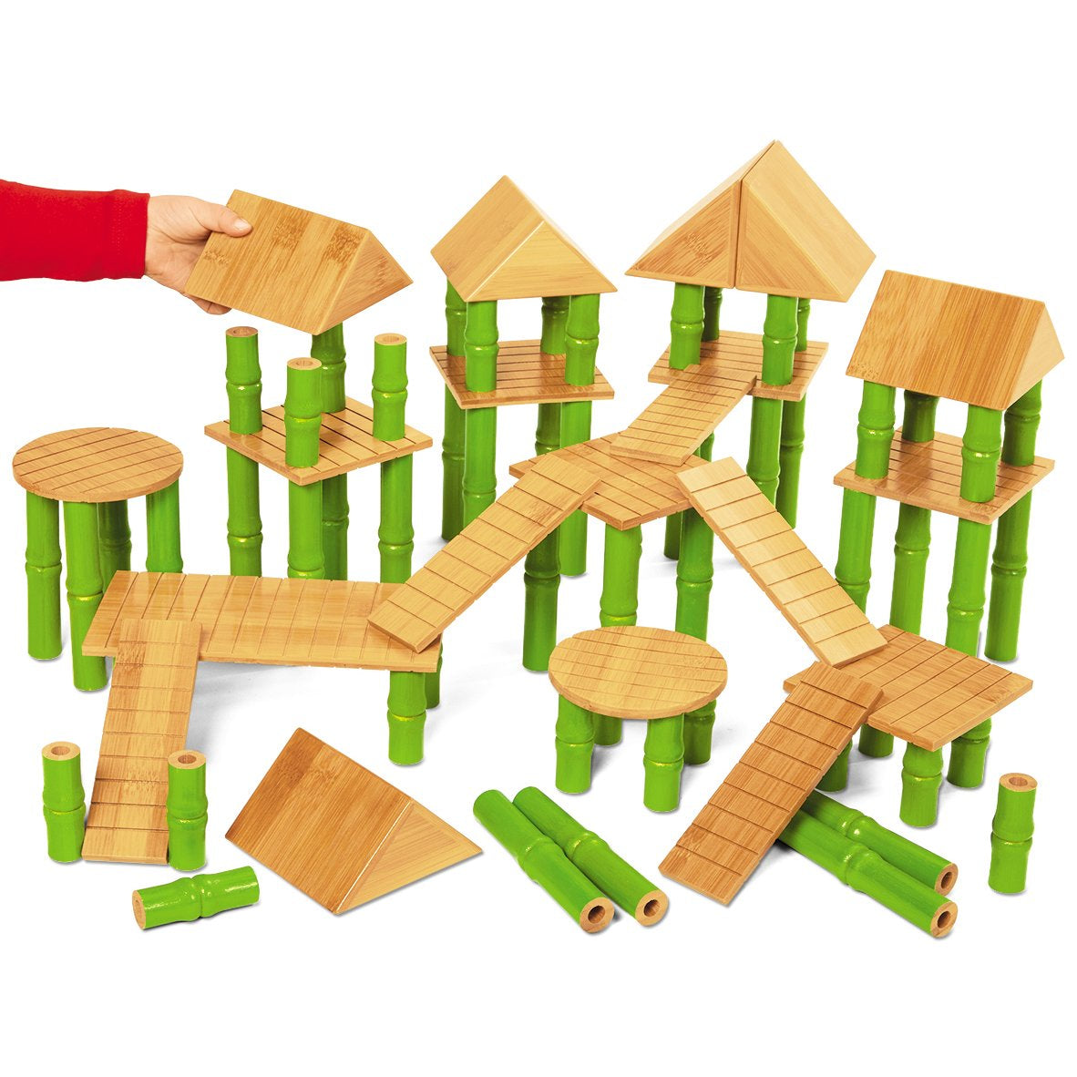 Bamboo Building Blocks Class Set pk 80