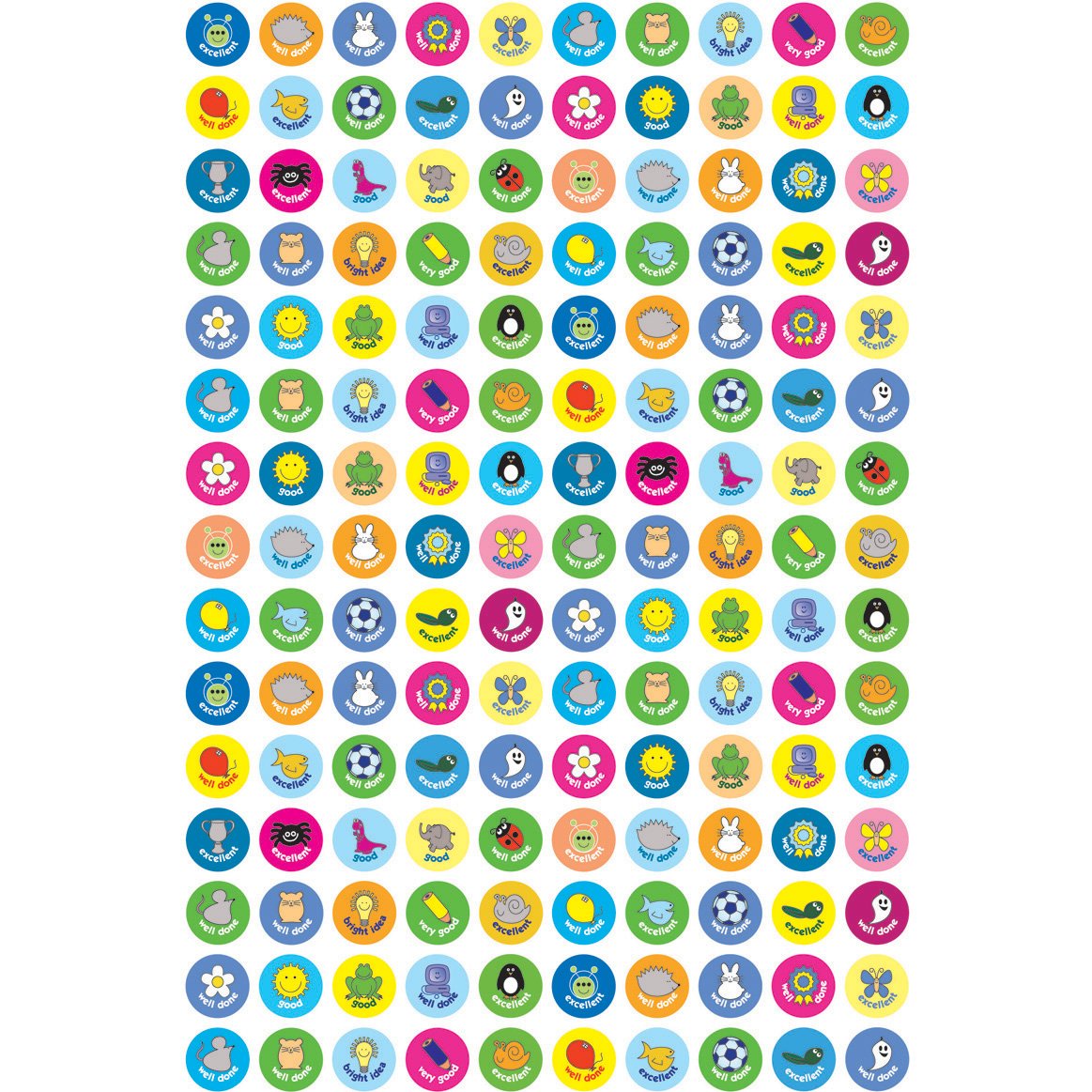 10mm Stickers for Bookmarks pk 750