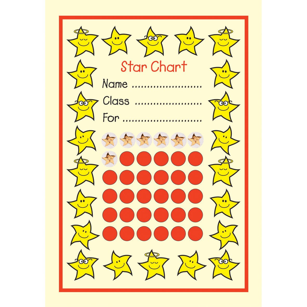 A5 Pupil Star Charts (with Star Stickers)